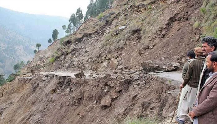 Heavy rains trigger landslide in Murree